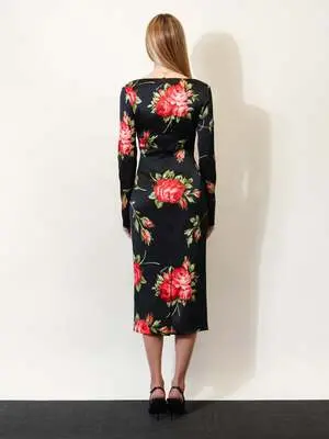 Dolce & Gabbana Viscose Dress With Iconic Print - Multicolor