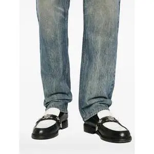 Balmain Straight-leg Faded Effect Jeans - Blue