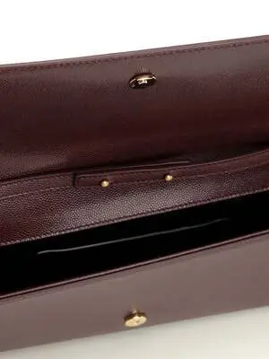 Saint Laurent Kate Clutch In Grain De Poudre Leather With Cassandre Decoration - Multicolor