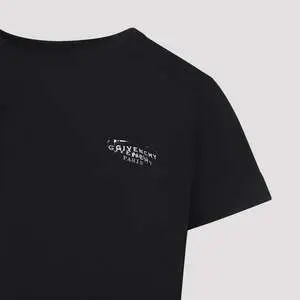 Givenchy Cotton T-shirt With Ink-effect Logo - Black