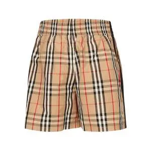 Burberry Vintage Check Cotton Shorts - Cream