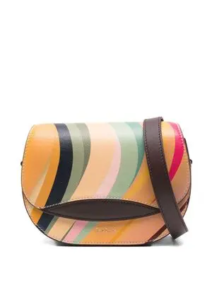 Paul Smith Swirl Pattern Leather Crossbody Bag - Multicolor