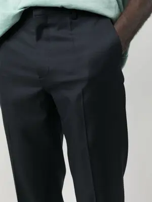 LANVIN Virgin Wool Cigarette Trousers
