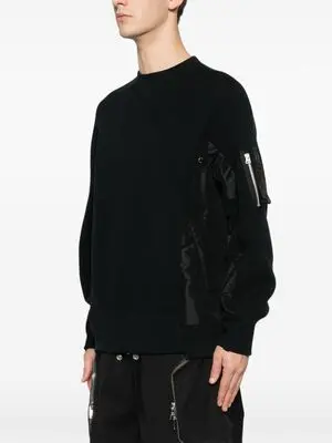 Sacai Crew Neck Long Sleeve Sweater