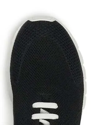 Kiton Knit Running Sneakers With Red Tipped Laces - Black