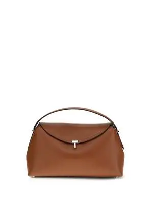 TOTEME T-lock Hand Bag In Palmellato Leather - Brown