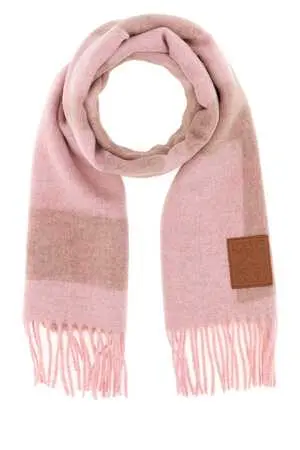 Loewe Loewe Women Embroidered Cashmere Scarf Pink