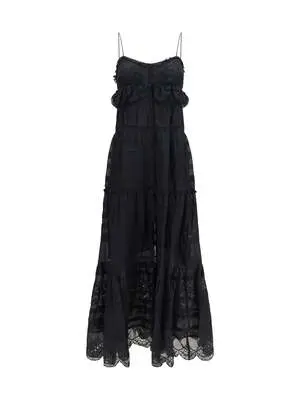 Isabel Marant Étoile Paule Long Ruffled Dress - Black