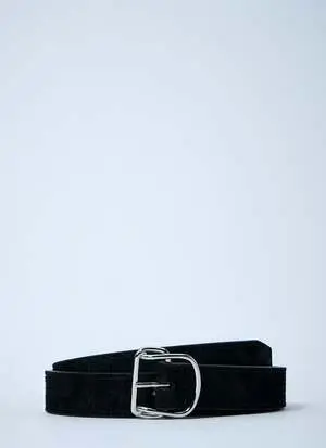 TOTEME Swirl Suede Belt - Black