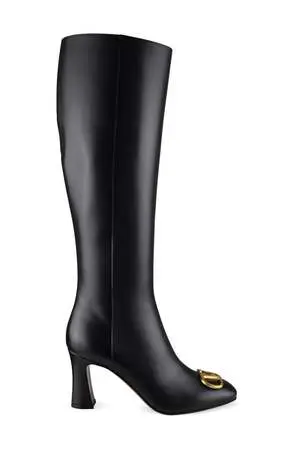 Valentino Garavani Vlogo Knee High Boots - Black