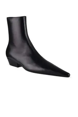 Saint Laurent Jill Pointed Toe Zip Up Boots