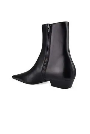 Saint Laurent Jill Pointed Toe Zip Up Boots