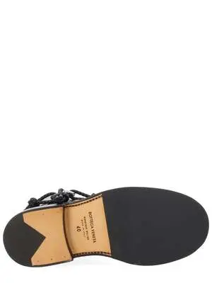 Bottega Veneta Calf Leather Braided Detail Boots - Black