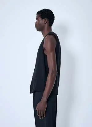 Saint Laurent Silk Crepe Waistcoat