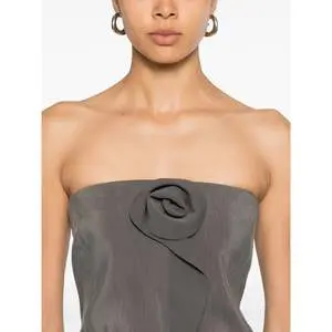 Giorgio Armani Strapless Top With Floral Appliqu