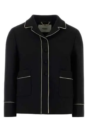 Fendi Wool Blend Blazer - Black