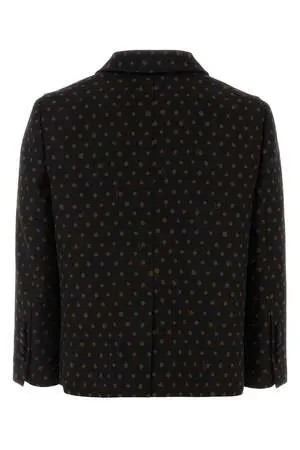 Fendi Printed Stretch Wool Blend Blazer - Multicolor