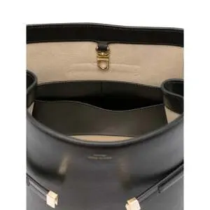 TOTEME Calf Leather Bucket Bag - Black