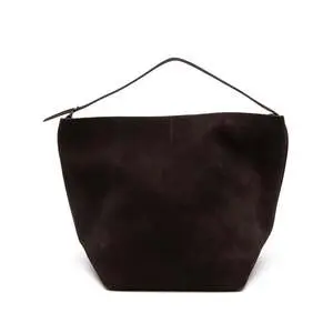 TOTEME Espresso Brown Suede Tote Bag - Black