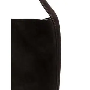 TOTEME Espresso Brown Suede Tote Bag - Black