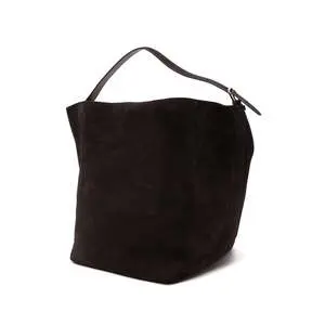 TOTEME Espresso Brown Suede Tote Bag - Black