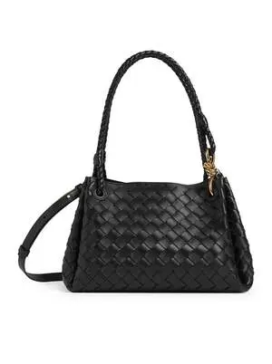 Bottega Veneta Intrecciato Lambskin Shoulder Bag