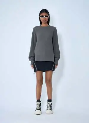 Rick Owens Ribbed Knit Crewneck Sweater