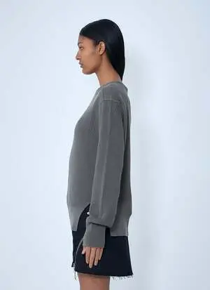 Rick Owens Ribbed Knit Crewneck Sweater
