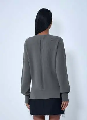Rick Owens Ribbed Knit Crewneck Sweater