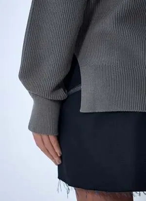 Rick Owens Ribbed Knit Crewneck Sweater