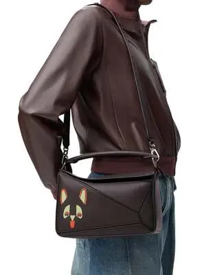 Loewe Futurist Cat" Small Puzzle Bag In Calfskin - Multicolor