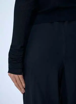Rick Owens Asymmetric One-shoulder Ribbed Knit Top - Black