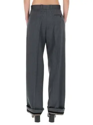 MAISON MARGIELA Tailored Wool Blend Straight Leg Pants