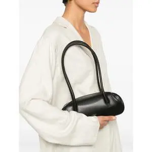 Yuzefi Leather Top Handle Bag - Black