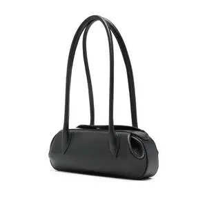 Yuzefi Leather Top Handle Bag - Black