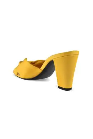 Saint Laurent Franciane Heeled Mules - Yellow