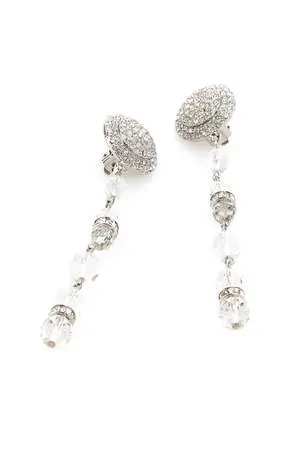 Alessandra Rich Embellished Crystal Drop Earrings