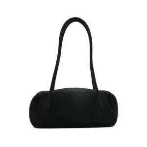 Yuzefi Suede Top Handle Bag - Black