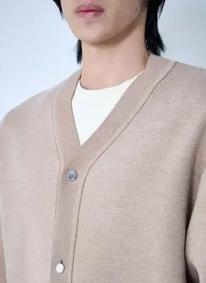 Jacquemus Le Cardigan Doppio Fine Knit V-neck Cardigan - Cream