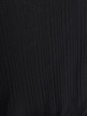 Fendi Ribbed V-neck Sweater With Scalloped Hem