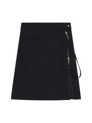 Midi Skirts with Zipper Styling