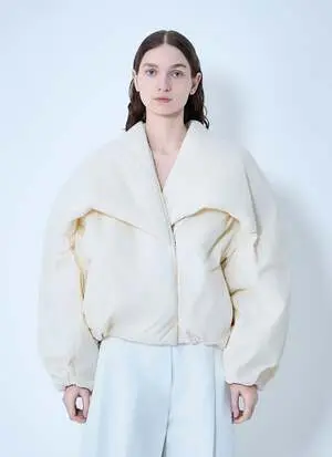 Jacquemus Oversized Quilted Bomber Jacket With Shawl Collar