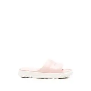 Moncler Embossed Slip-on Slides - Pink
