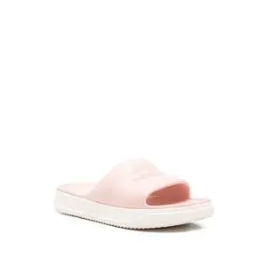 Moncler Embossed Slip-on Slides - Pink