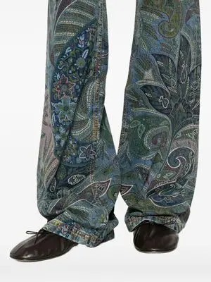 Etro Floral Print Flared Jeans