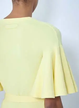 Jacquemus Wrap Knit Top With Flared Sleeves