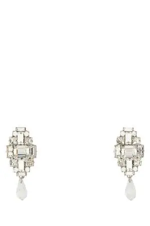 ALESSANDRA RICH ALESSANDRA RICH Embellished Crystal Drop Earrings