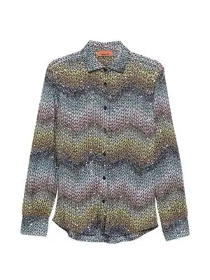 Missoni Zig Zag Sequin Embellished Shirt - Multicolor