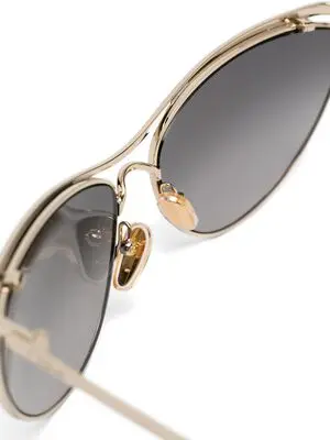 Chloé Gold-tone Cat-eye Frame Sunglasses - Multicolor