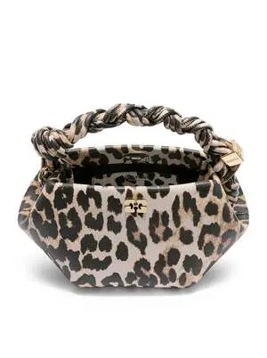 GANNI Leopard Leather Mini Bag - Multicolor